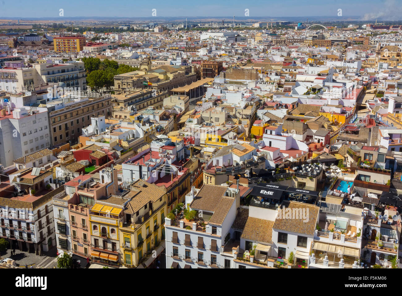 Aerial view of the city of Seville, Spain Stock Photo - Alamy