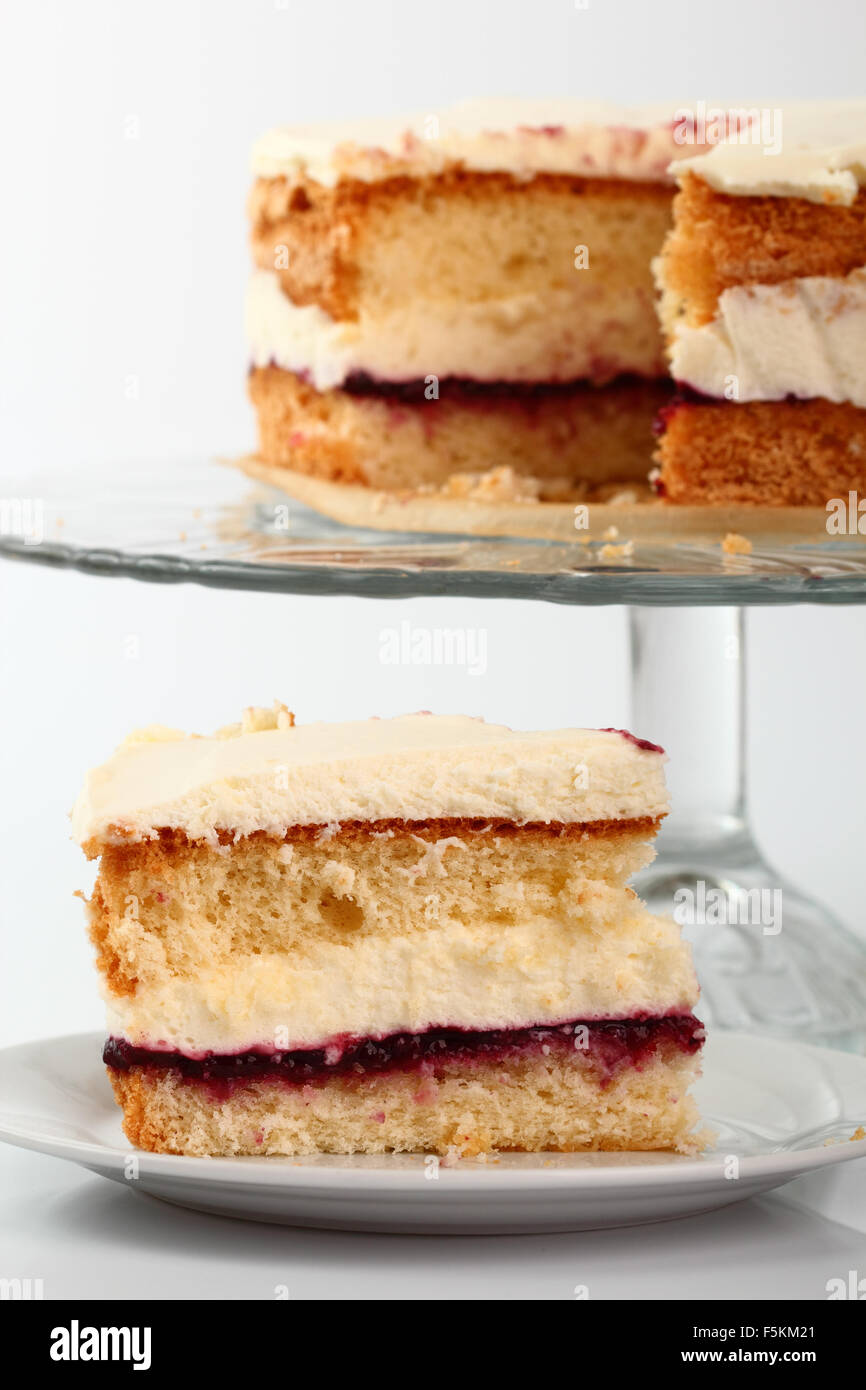 Victoria Sponge Cake Stock Photo - Alamy