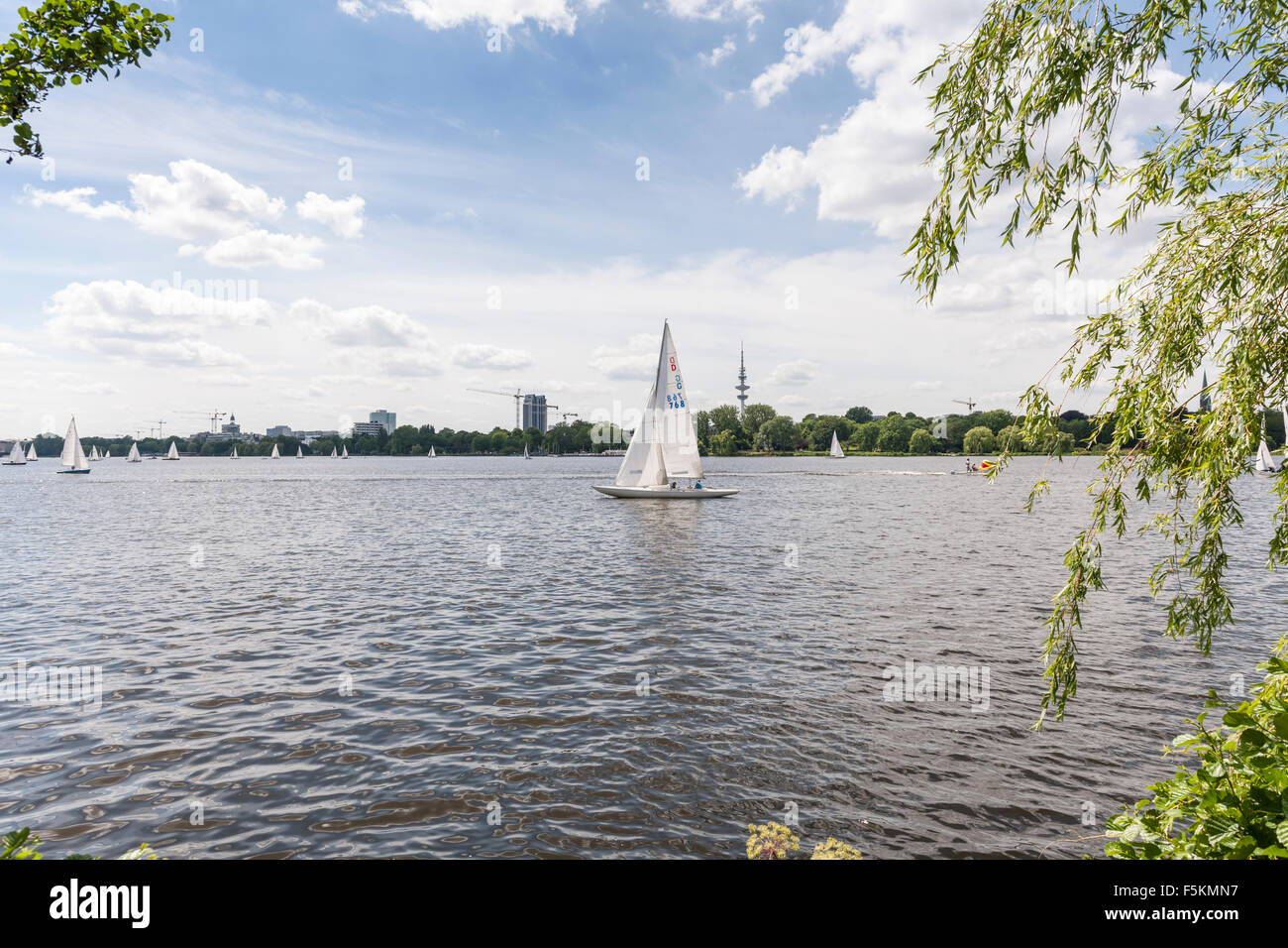 Sailing on the alster lake, Hamburg, Germany Stock Photo - Alamy