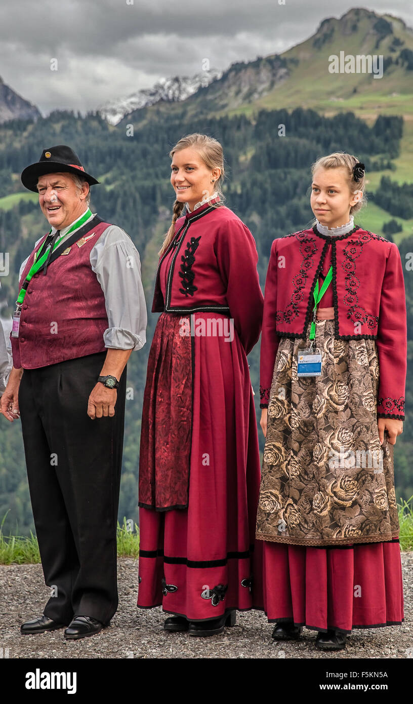 Italy Piedmont Val Formazza Typical traditional Walser costumes Stock ...