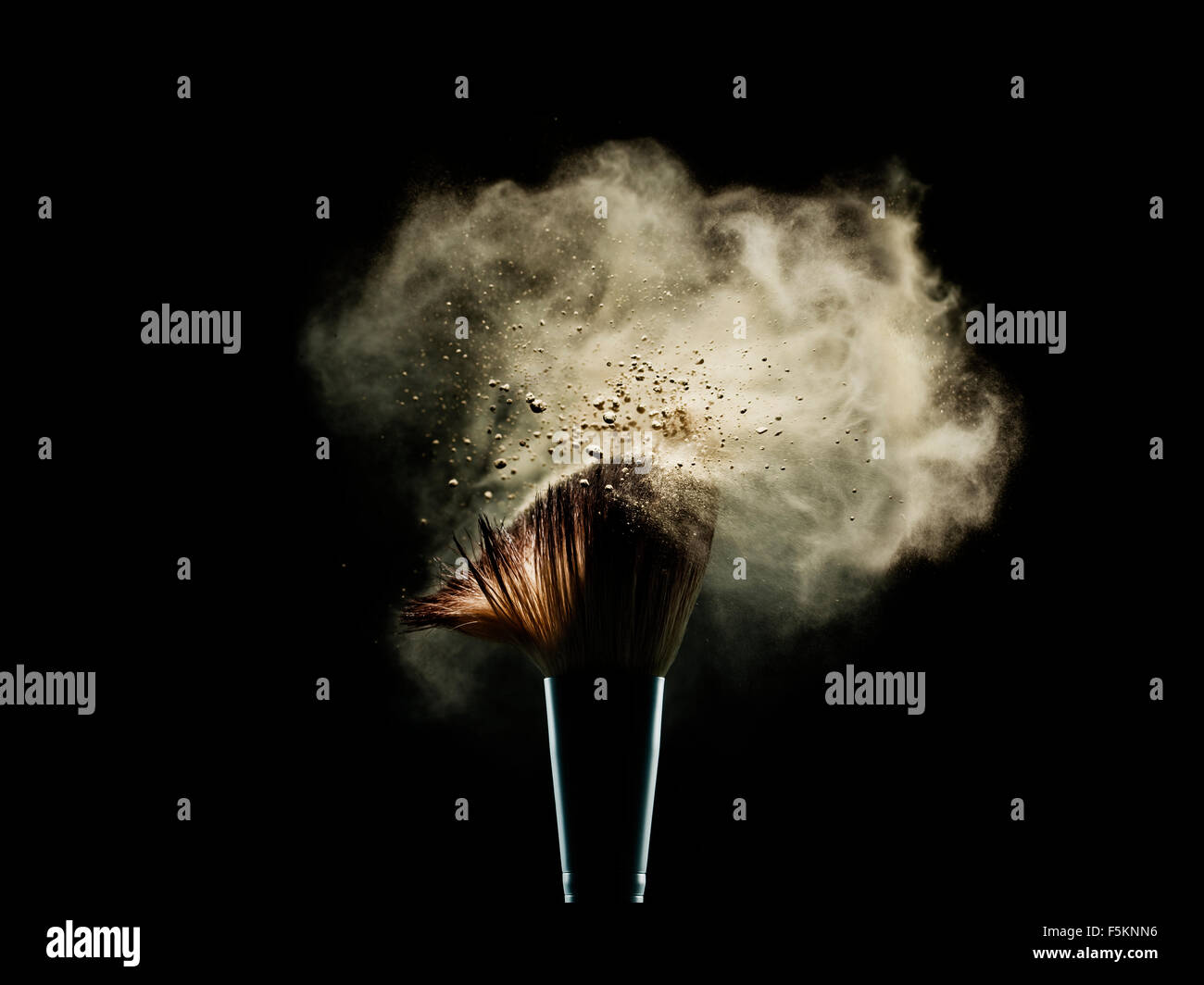 Powder and brush black background hi-res stock photography and images ...