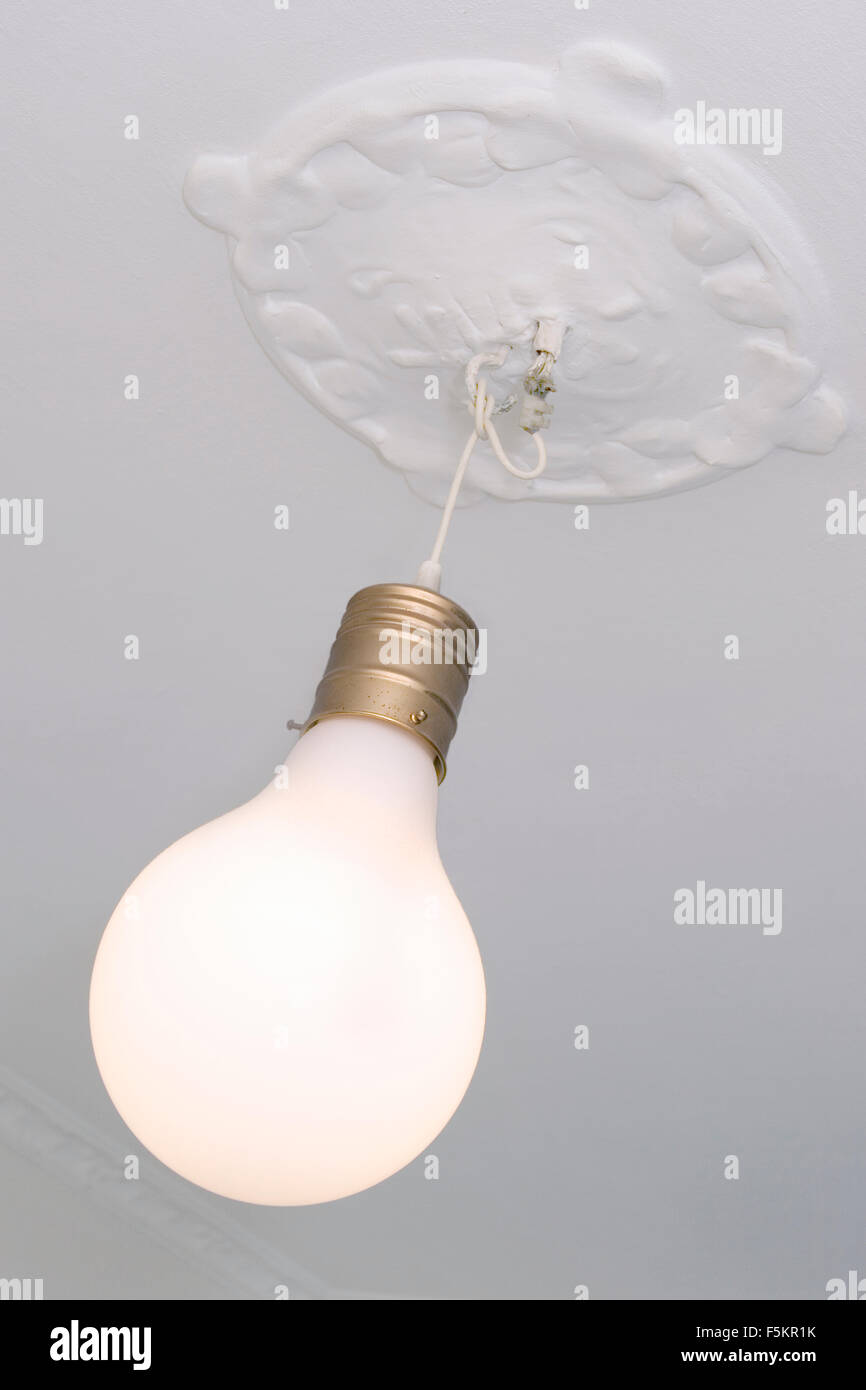 Light bulb under ceiling Stock Photo - Alamy