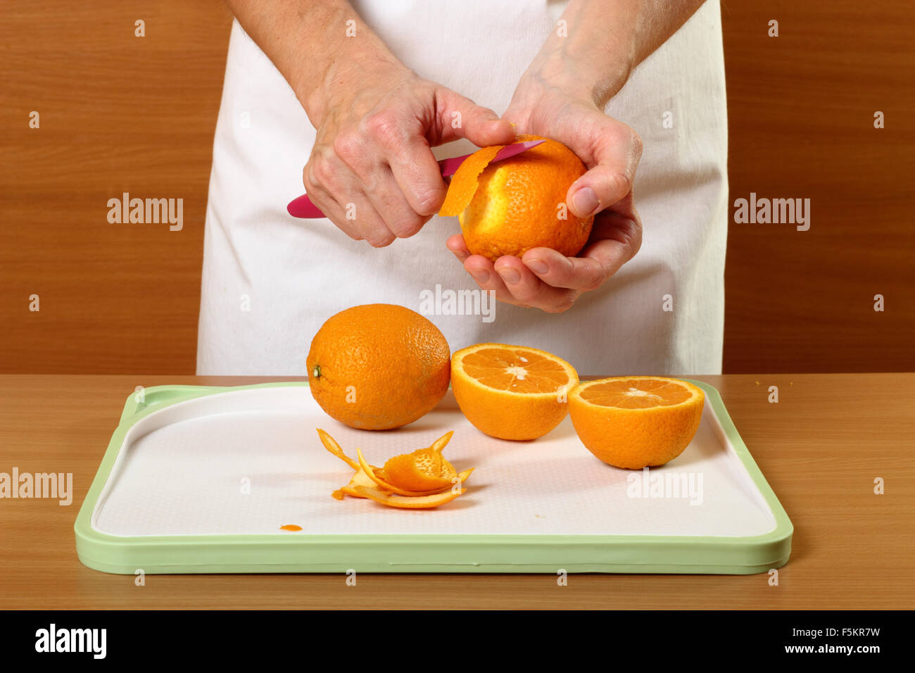 Candied Orange Zest Cooking. Series Stock Photo - Alamy
