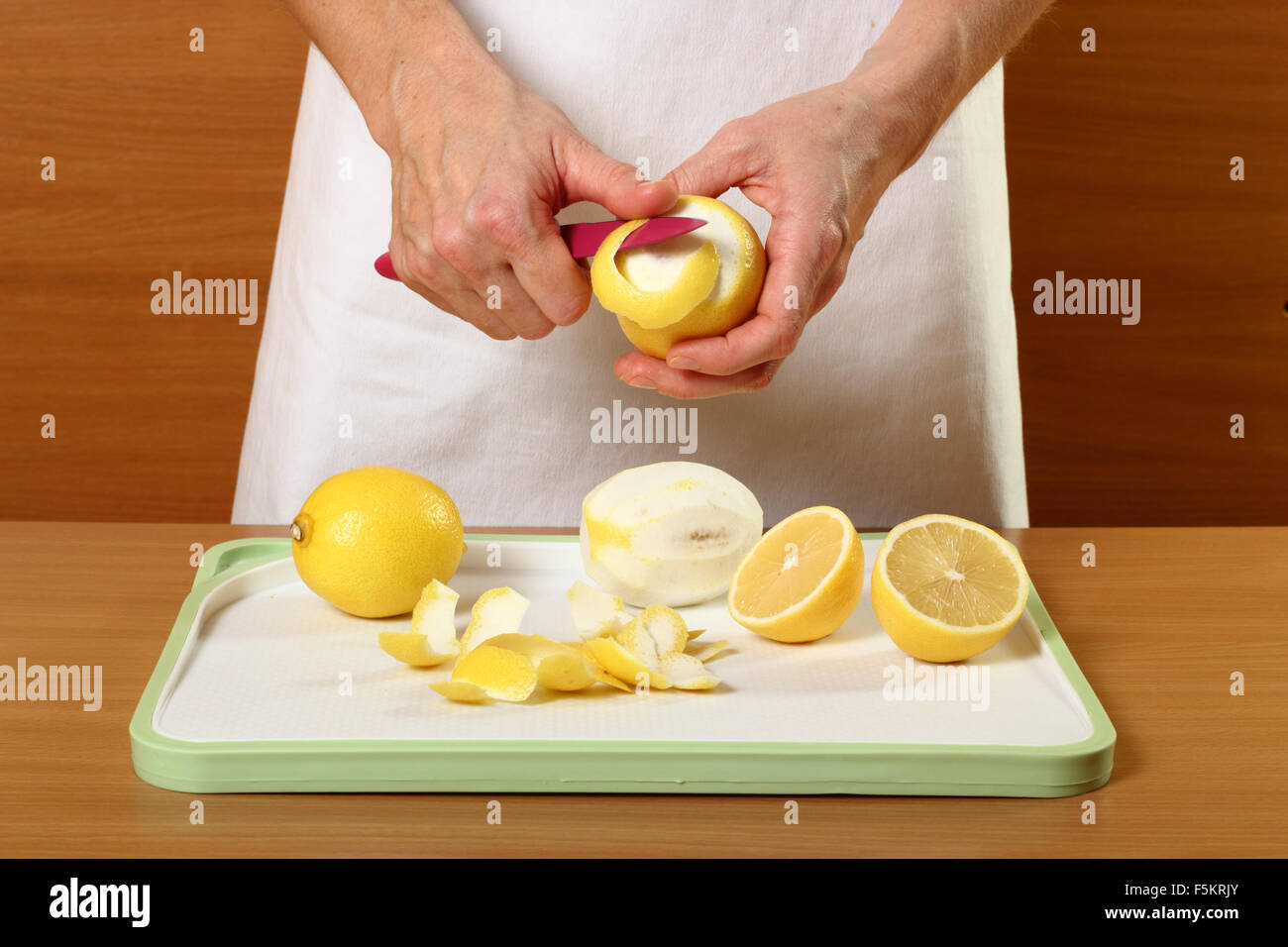 Candied Lemon Zest Cooking. Series Stock Photo - Alamy