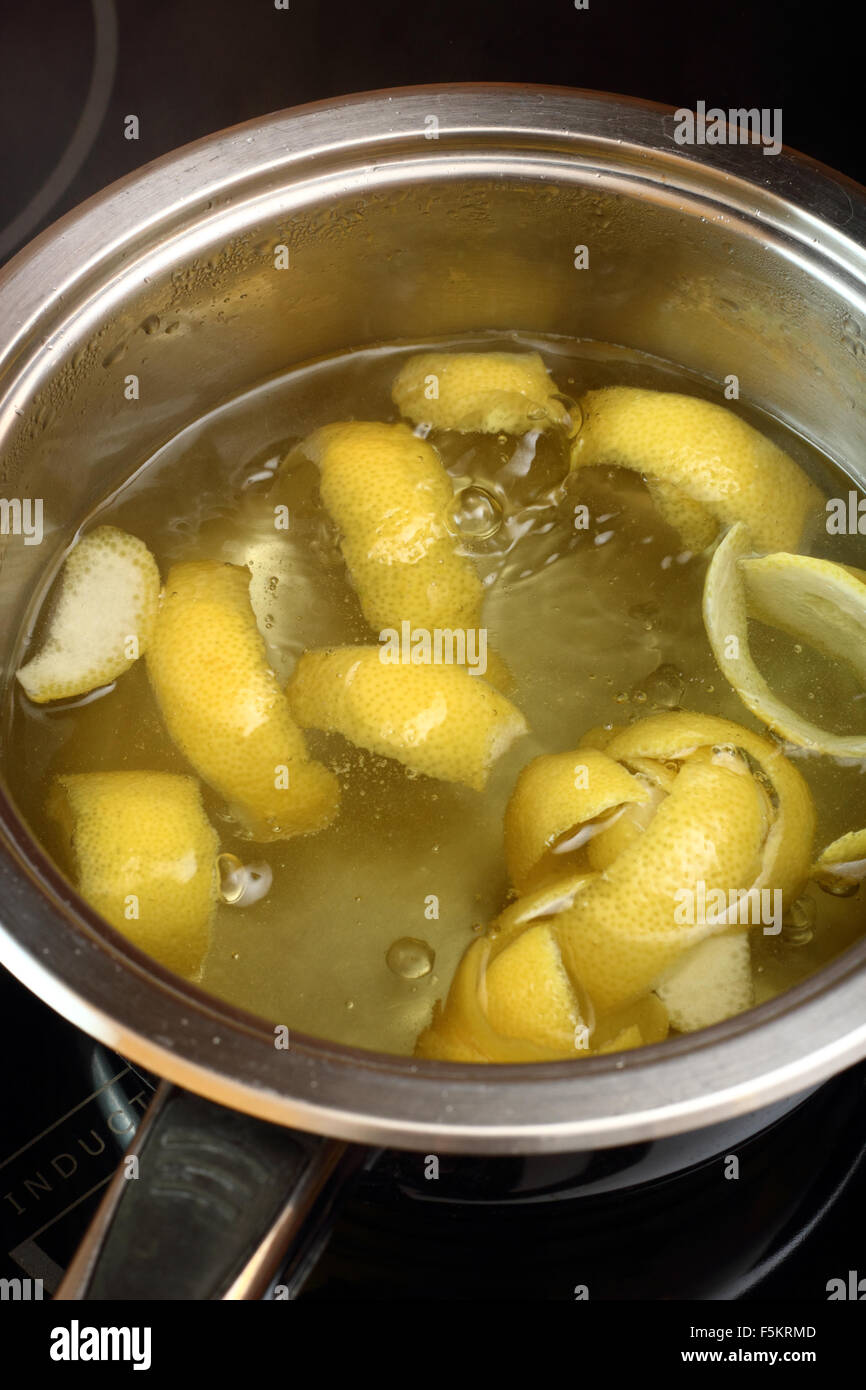Candied Lemon Zest Cooking. Series Stock Photo - Alamy