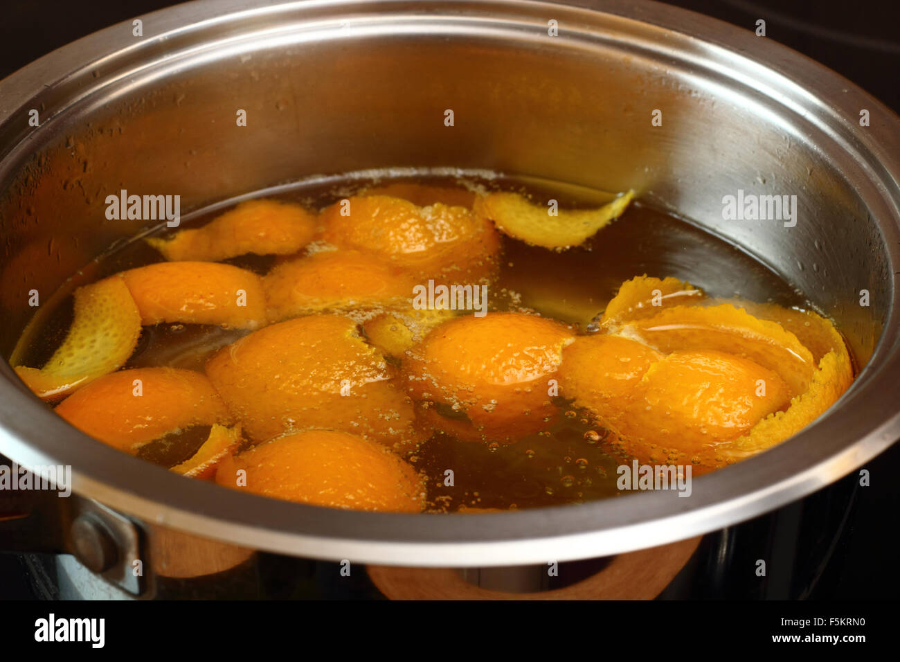 Candied Orange Zest Cooking. Series Stock Photo - Alamy