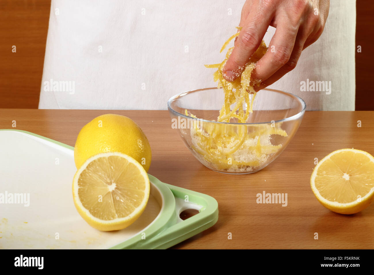 Candied Lemon Zest Cooking. Series Stock Photo - Alamy