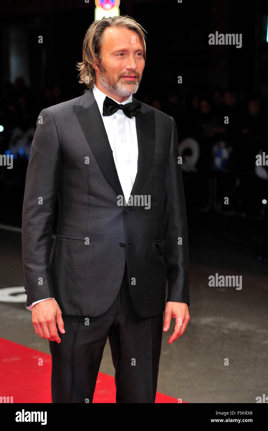 Berlin, Germany. 5th Nov, 2015. Danish actor Mads Mikkelsen attends to ...