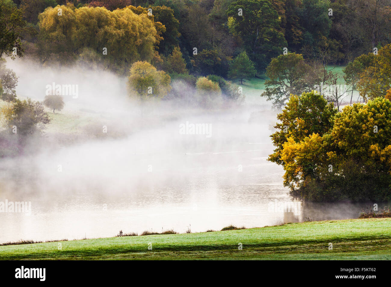 Misty autumn landscape hi-res stock photography and images - Alamy