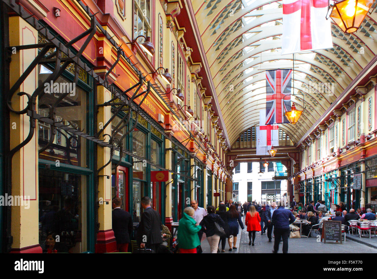 A view into the arcades of Leaden Hall Market in London, UK Stock Photo ...