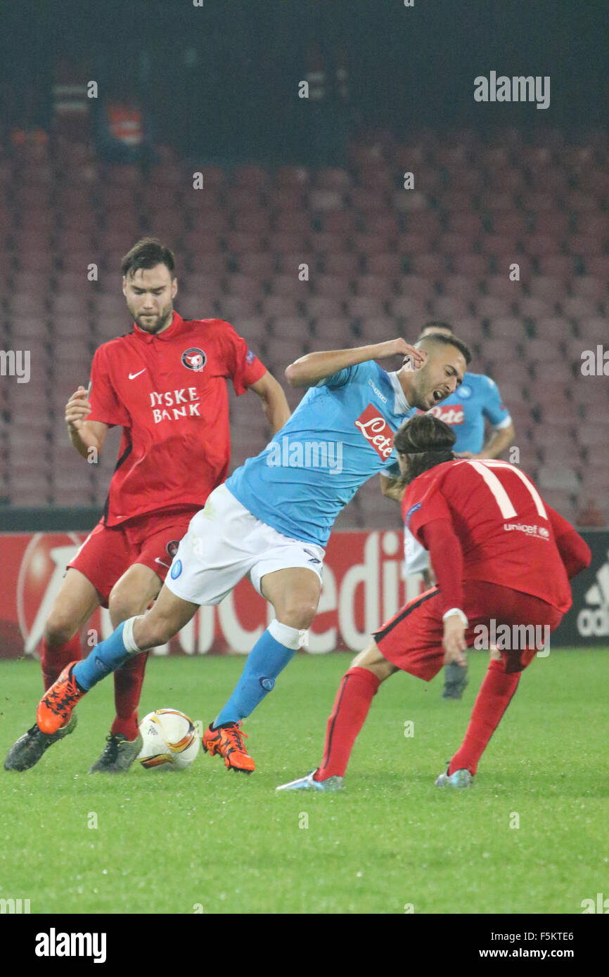 Omar El Kaddouri in action during soccer match between SSC Napoli and ...