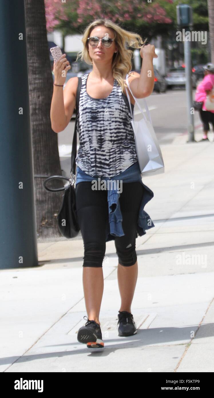 Alex Gerrard leaves a salon in Beverly Hills Featuring: Alex Gerrard ...