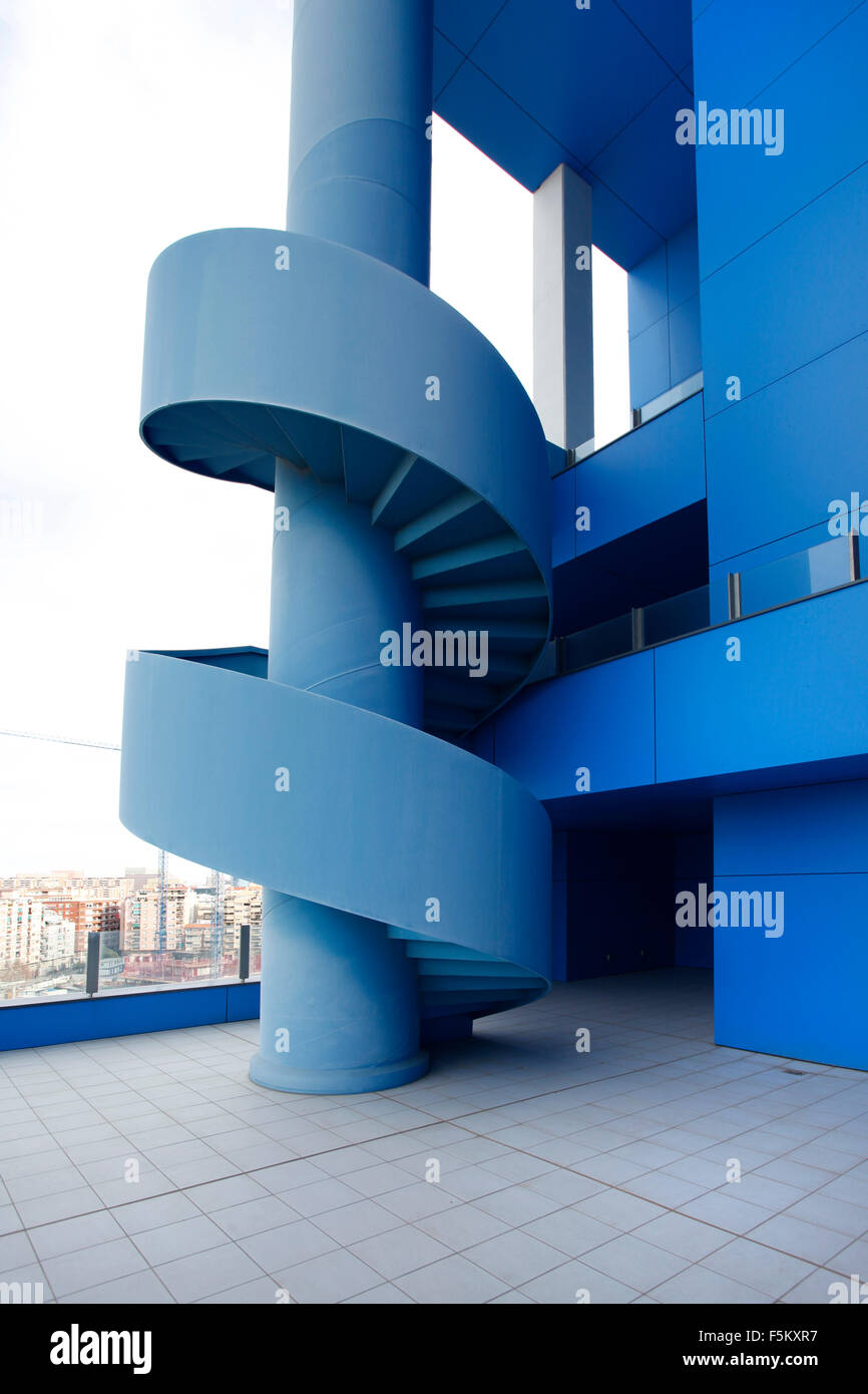 Blue spiral staircase hi-res stock photography and images - Alamy
