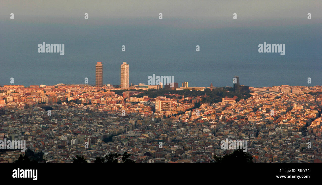 Barcelona skyline view city hi-res stock photography and images - Alamy