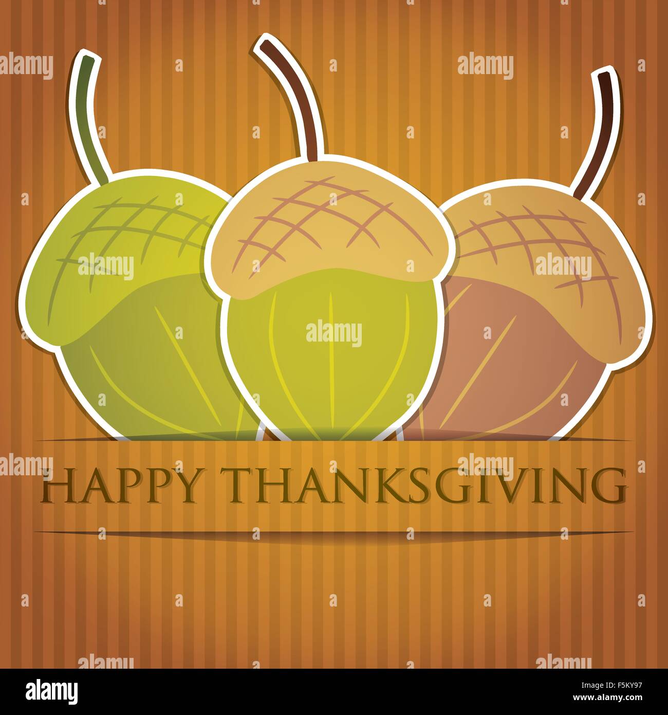 Acorn Happy Thanksgiving card in vector format Stock Vector Image & Art ...