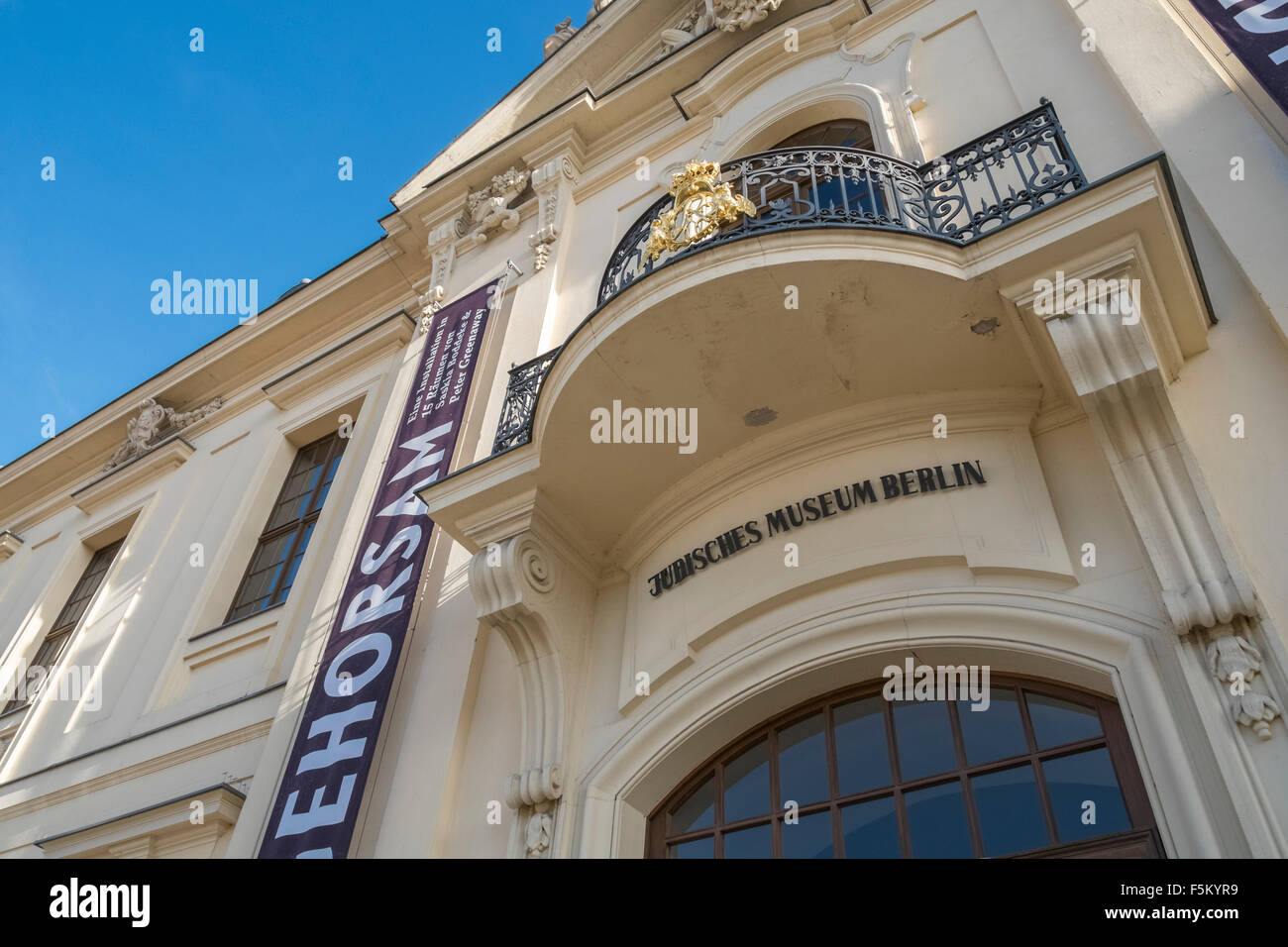Baroque design of entrance to the Jewish Museum, Lindenstrasse, Berlin ...