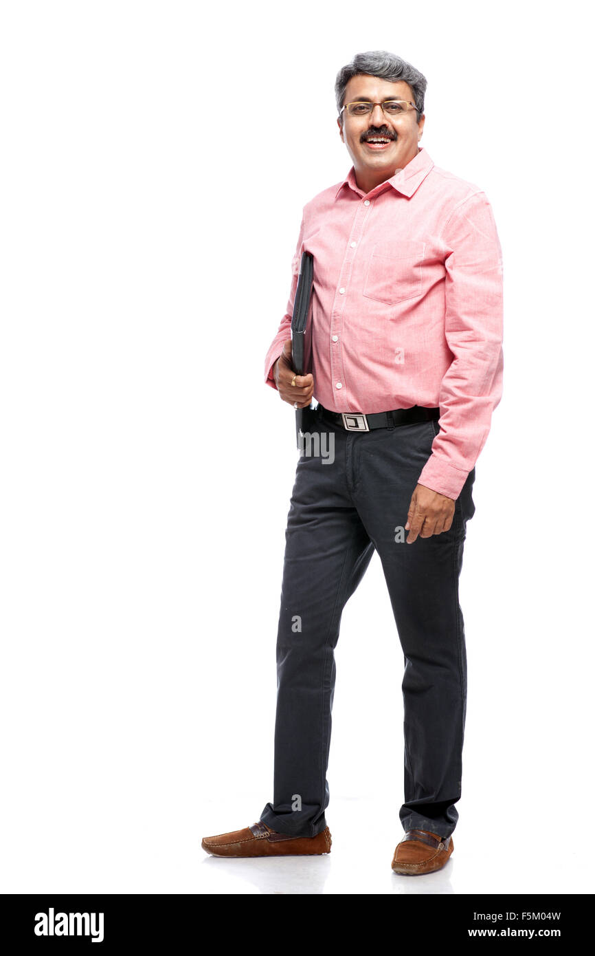 Indian businessman looking folder hi-res stock photography and images ...