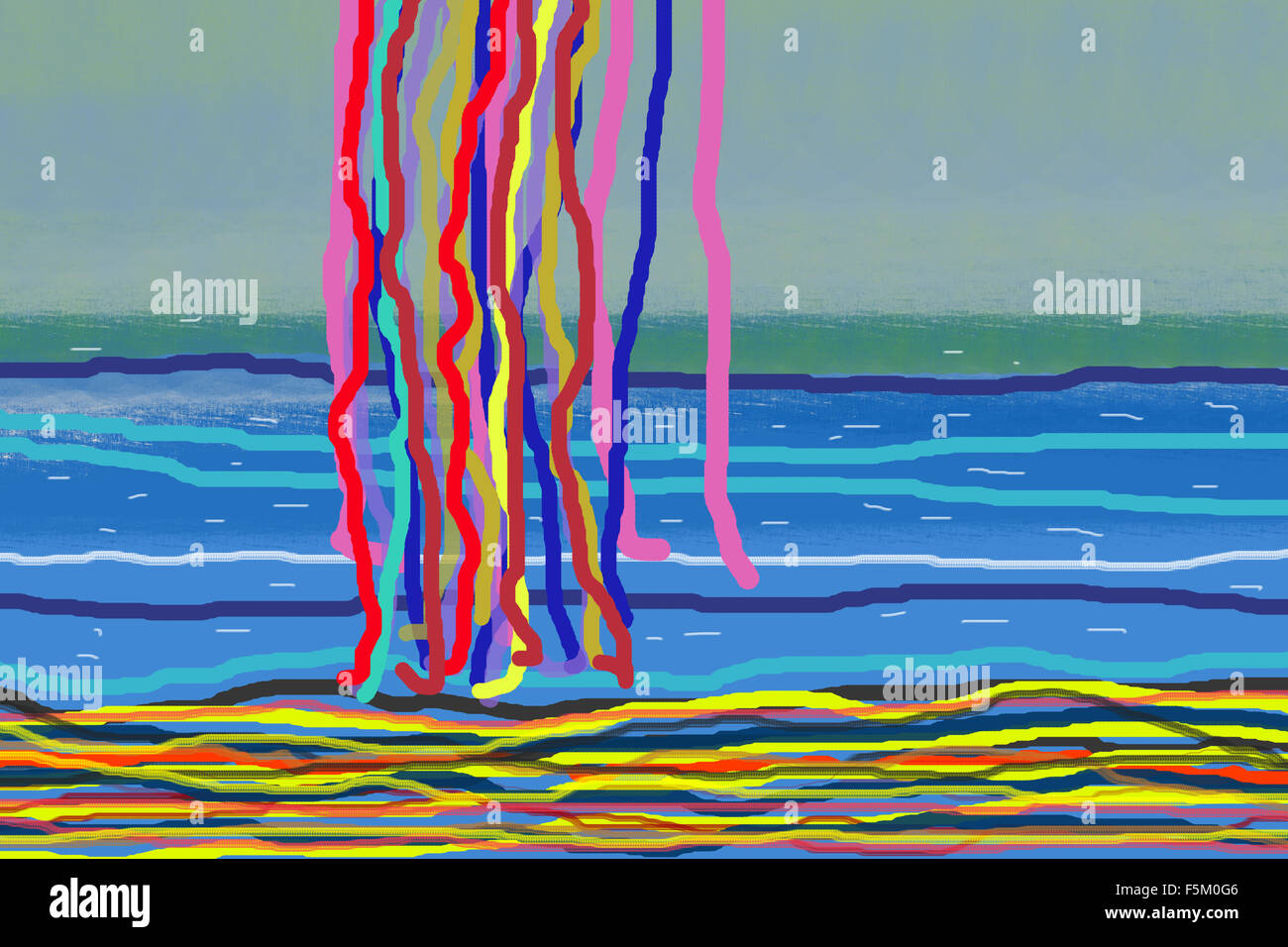 Abstract art painting, india, asia Stock Photo - Alamy