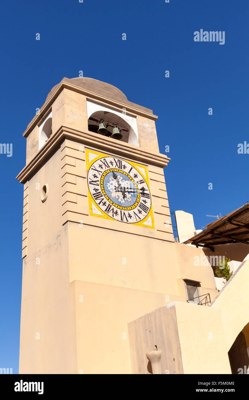 The clock tower in Piazza Umberto I, La Piazzetta, the main square in ...