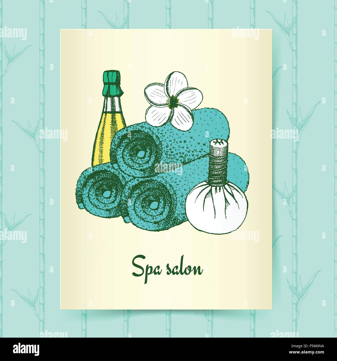 Sketch spa poster in vintage style, vector Stock Vector Image & Art - Alamy