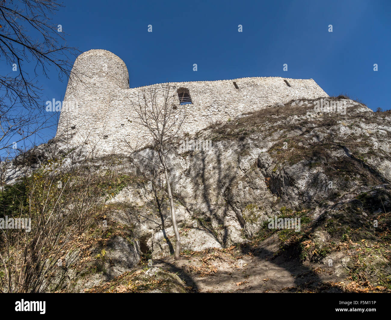 Ruins of medieval castle Smolen, located on the Trail of the Eagles ...