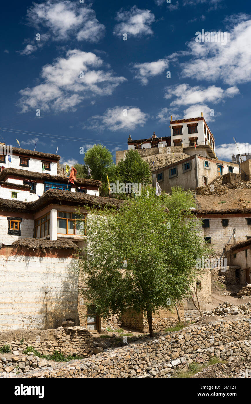 India, Himachal Pradesh, Spiti Valley, Kibber, high altitude village ...