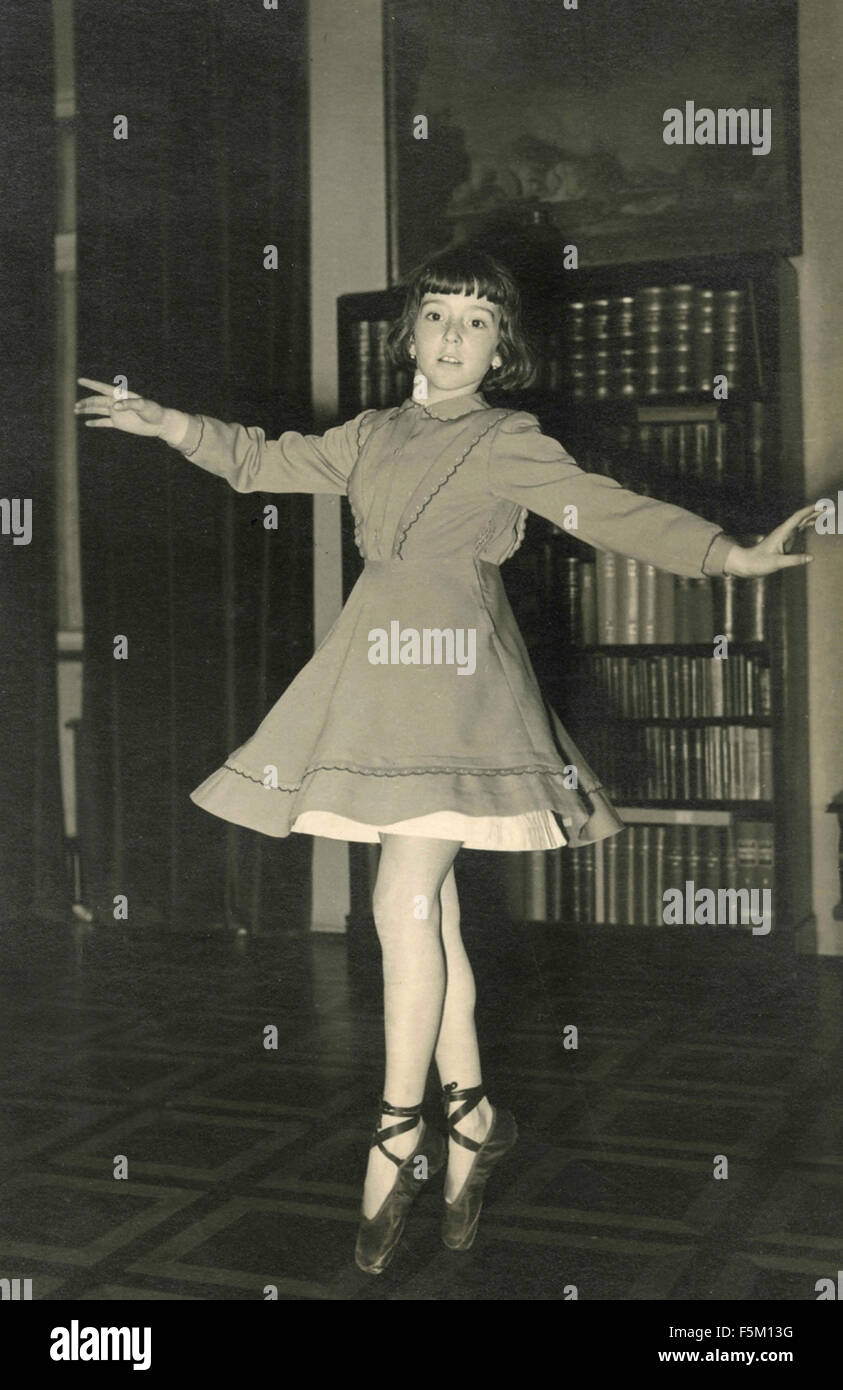 A girl performs steps of ballet, Italy Stock Photo - Alamy