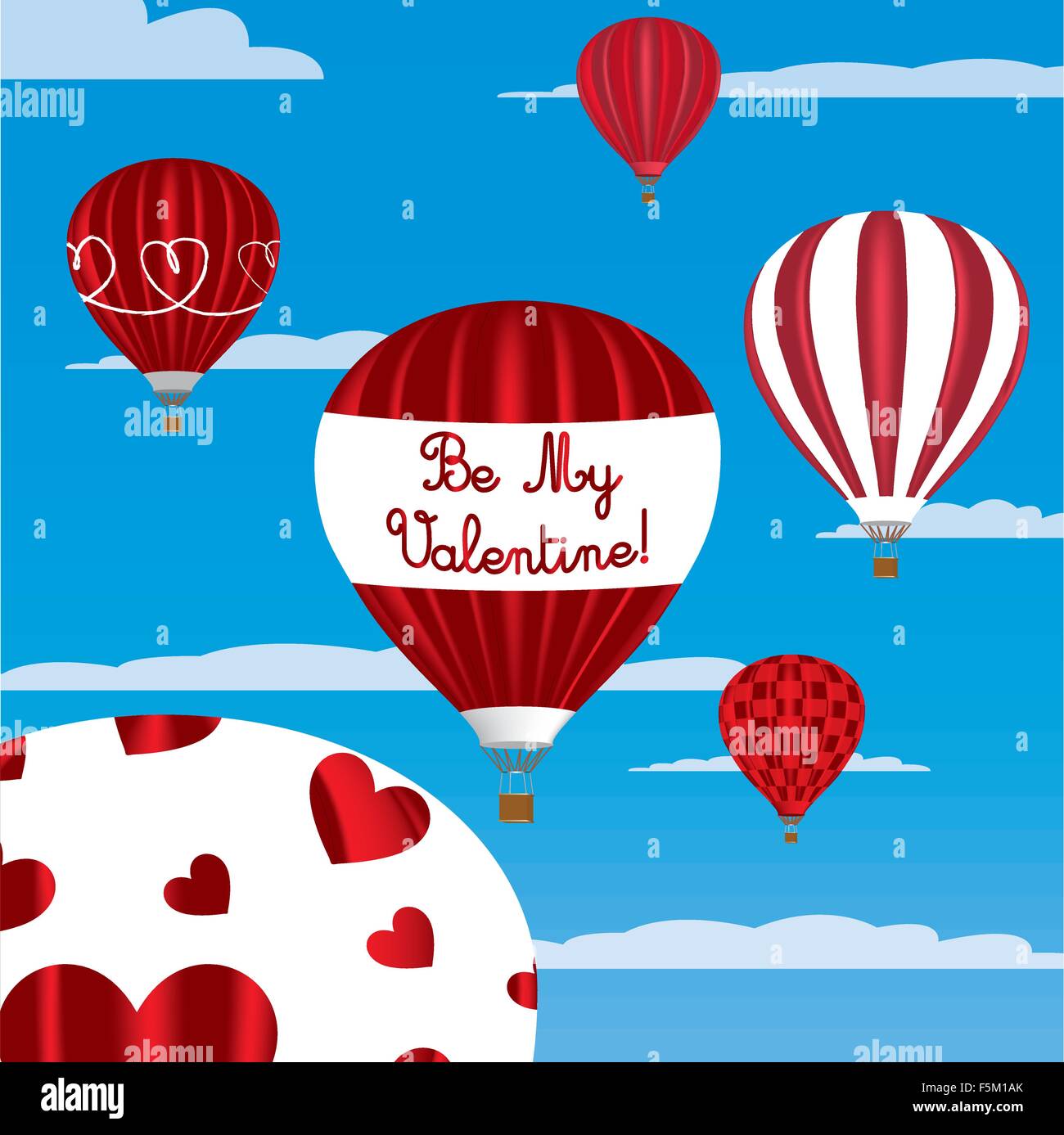 Balloon Valentine's Day card in vector format Stock Vector Image & Art ...