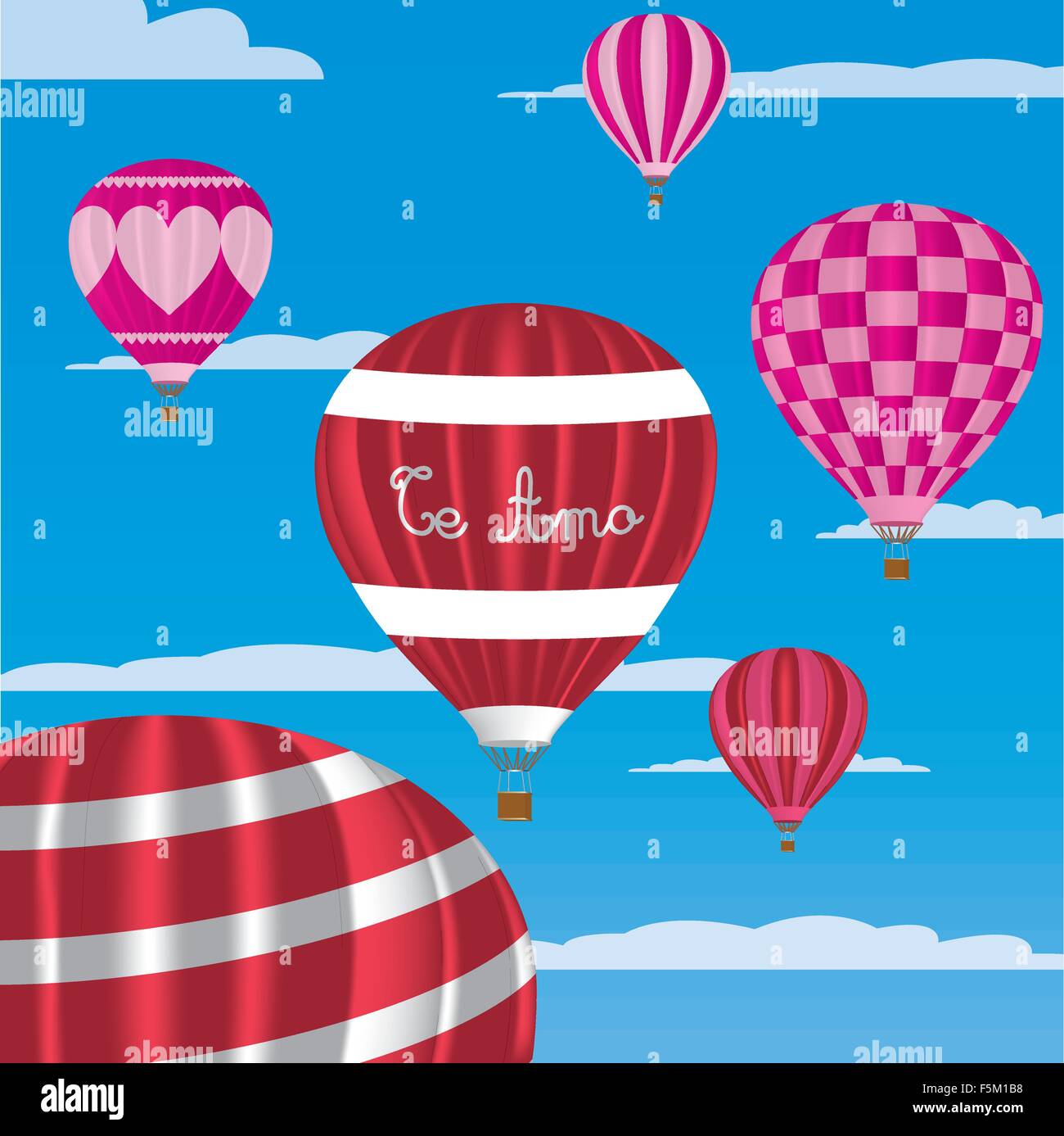 Balloon Valentine's Day card in vector format Stock Vector Image & Art ...