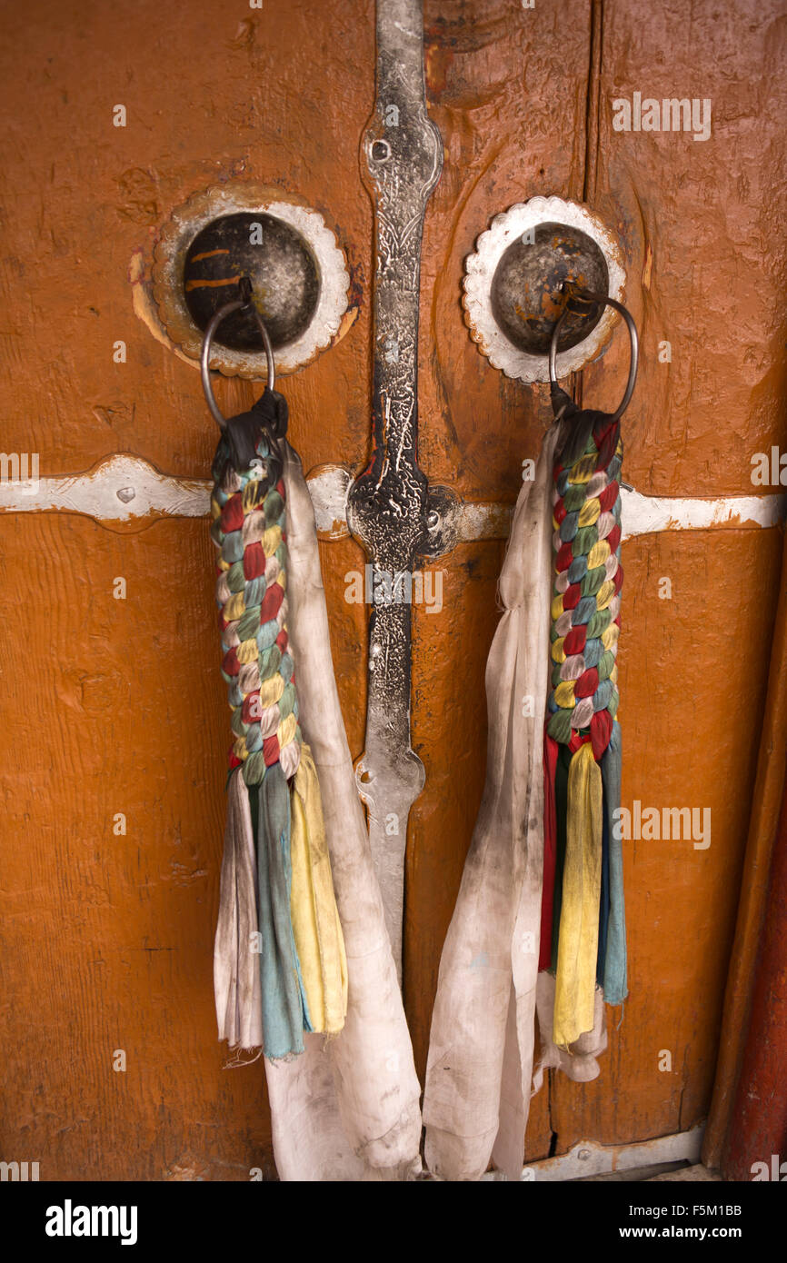 India, Himachal Pradesh, Spiti Valley, Key Monastery, decorative ...