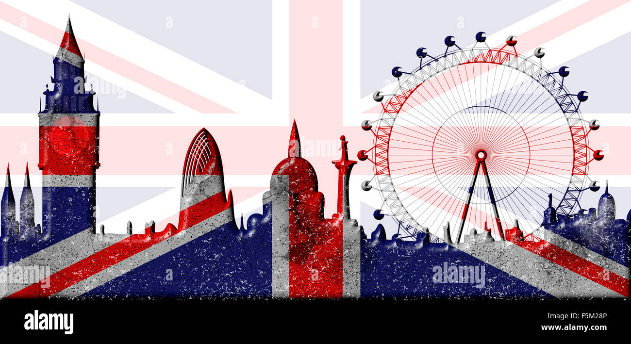 Abstract London city skyline Stock Photo - Alamy