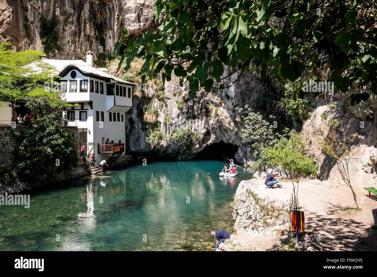 Karstic spring of river Buna in Blagaj Stock Photo - Alamy