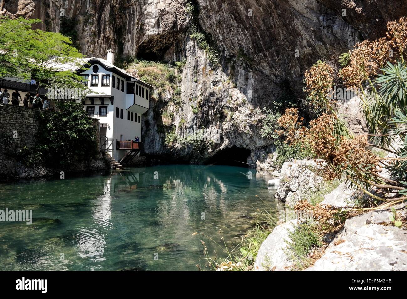 Karstic spring of river Buna in Blagaj Stock Photo - Alamy