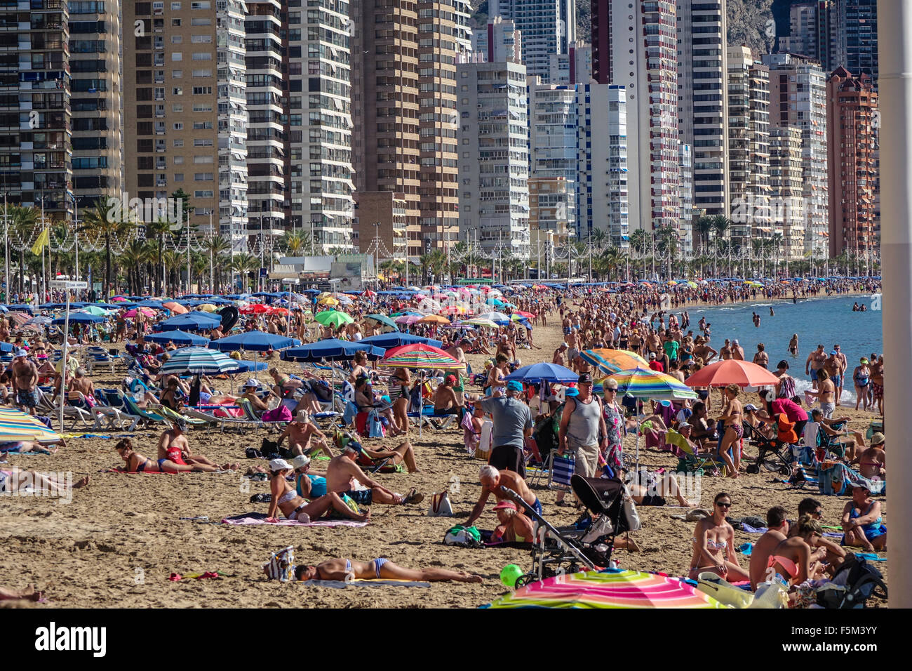 Benidorm beach, alicante province, costa blanca, spain. all age groups ...