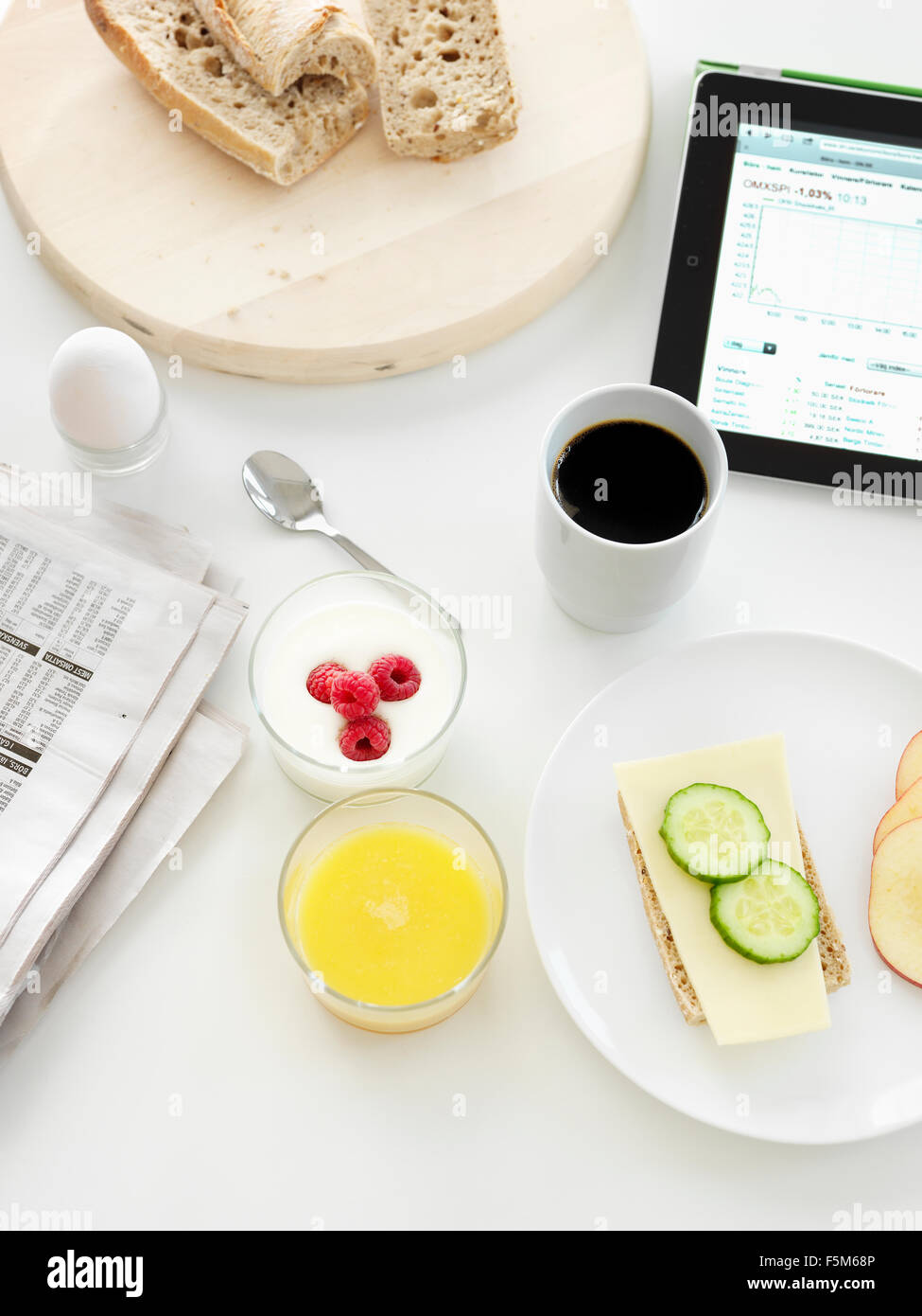 Breakfast ready to eat Stock Photo - Alamy