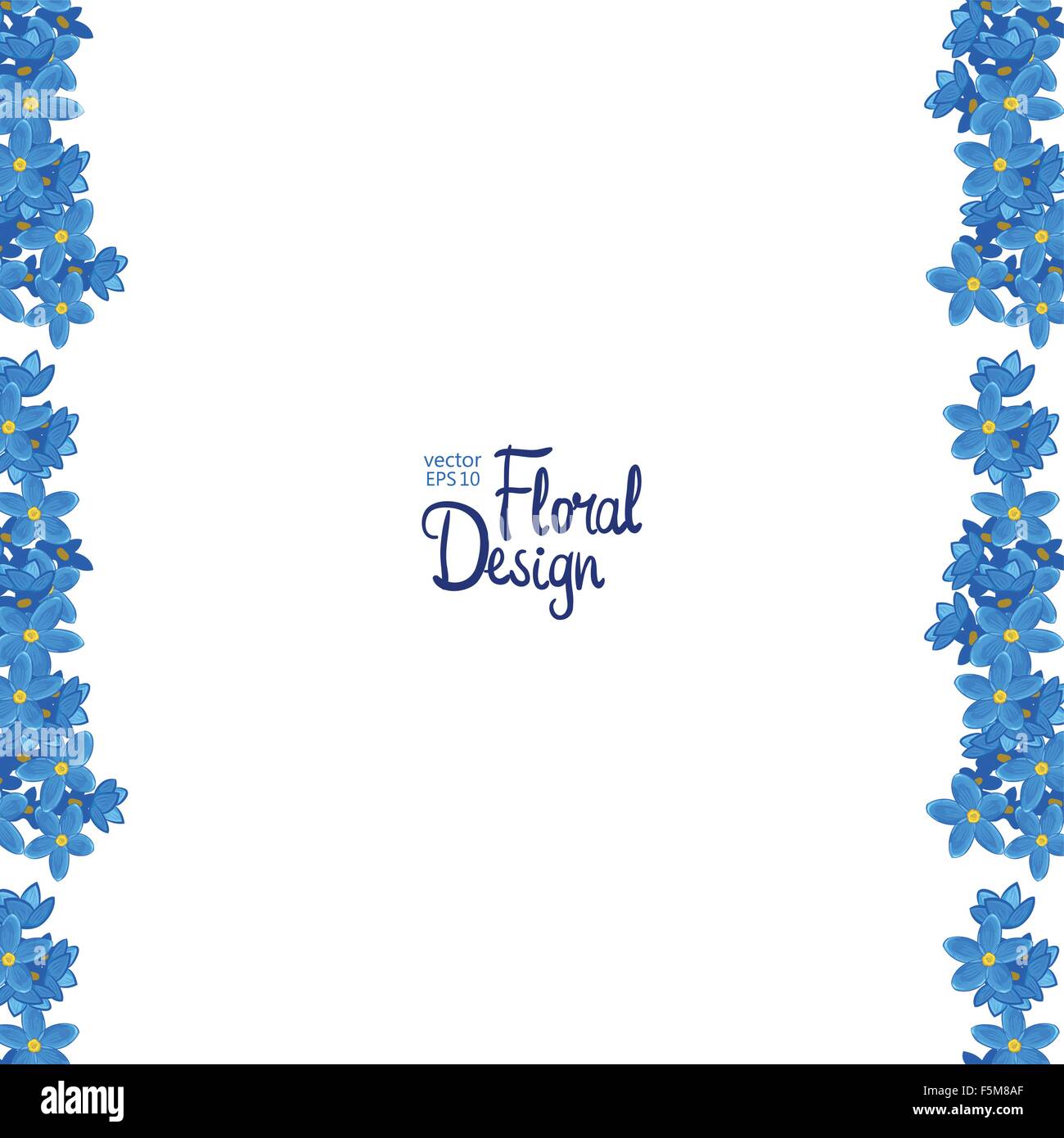 Vector border with forget-me-not flowers Stock Vector Image & Art - Alamy