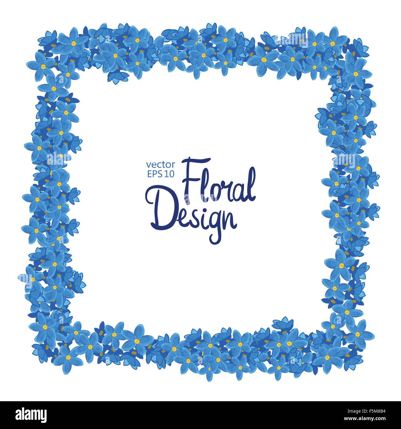 Vector frame with forget-me-not flowers Stock Vector Image & Art - Alamy
