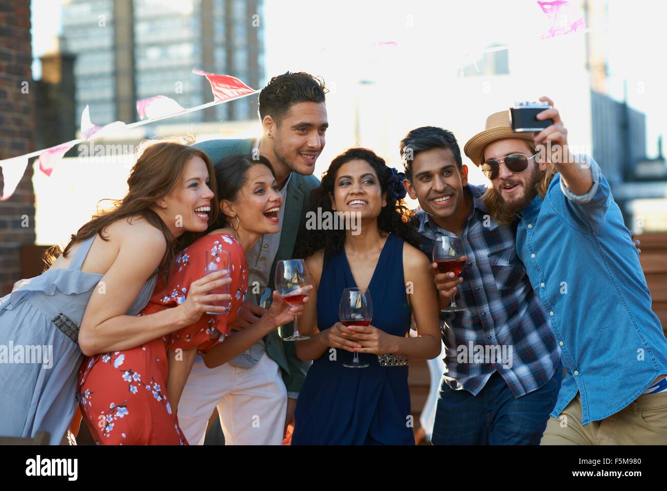 Six friends posing hi-res stock photography and images - Alamy
