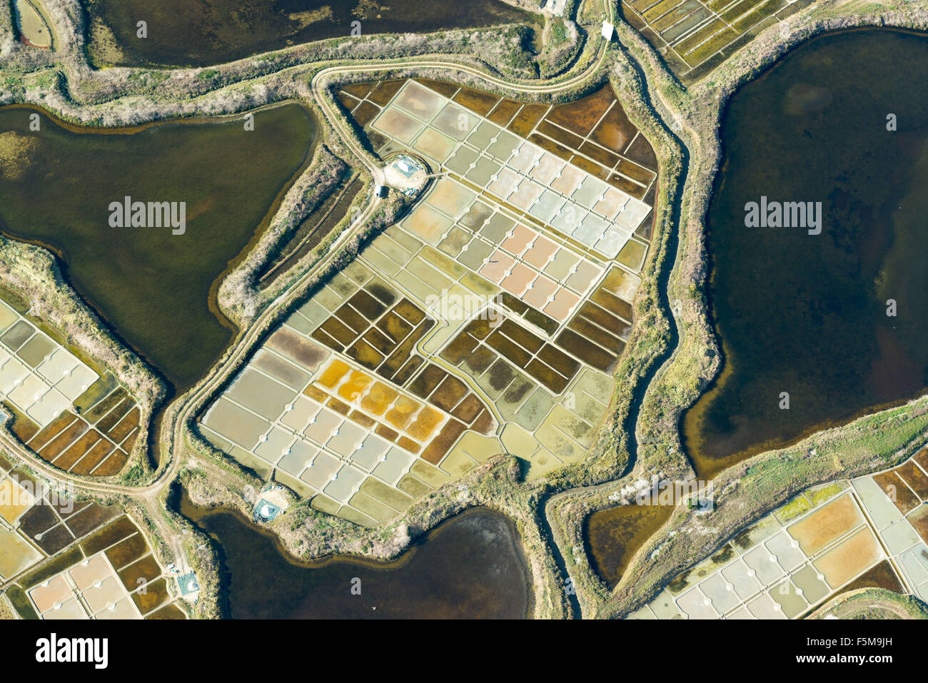 Aerial view over salt marshes hi-res stock photography and images - Alamy