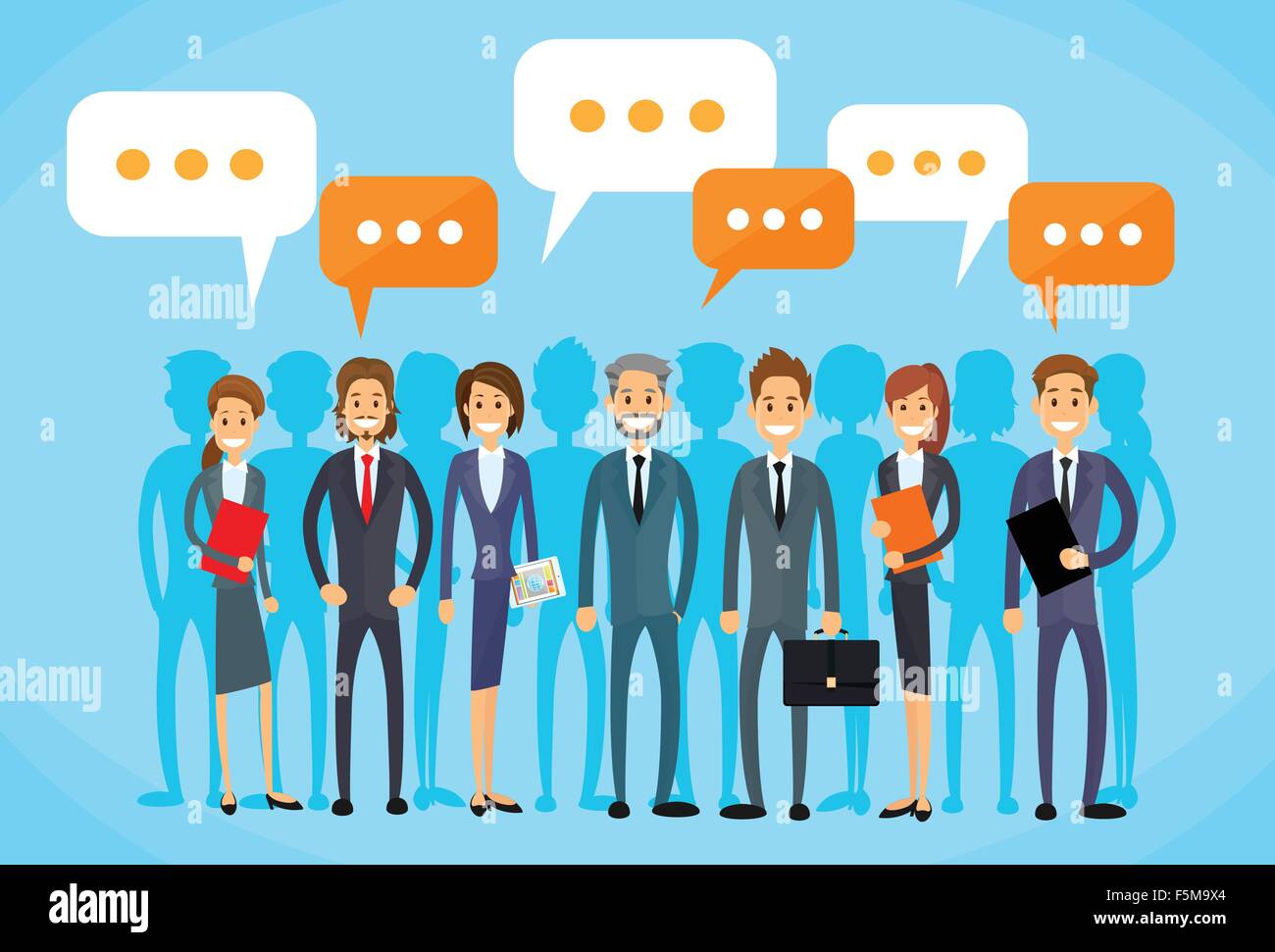 Business People Group Talking Discussing Chat Communication Stock ...
