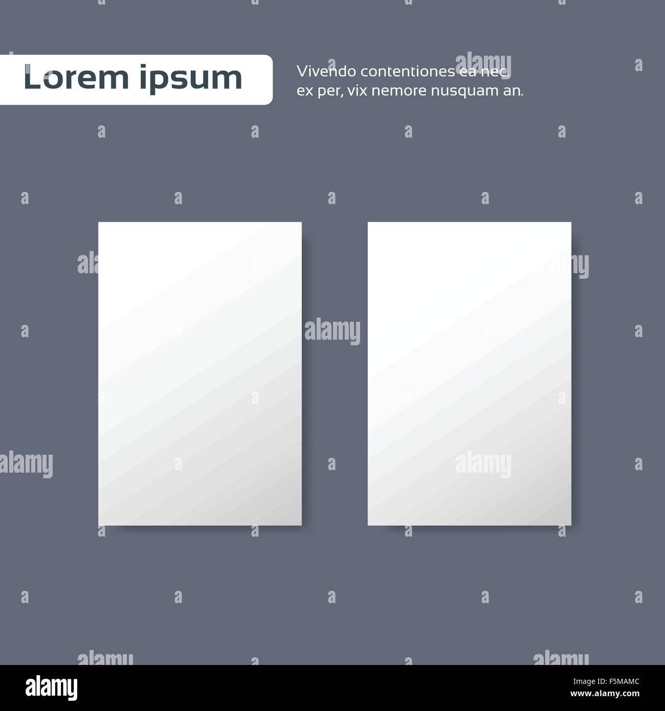 Blank Empty Paper Sheet A4 White Page on Grey Background Template ...