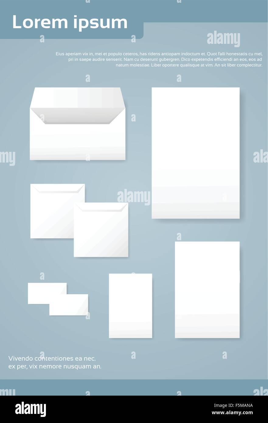 Flyer Blank Envelope Page Business Card Set Corporate Template Stock ...