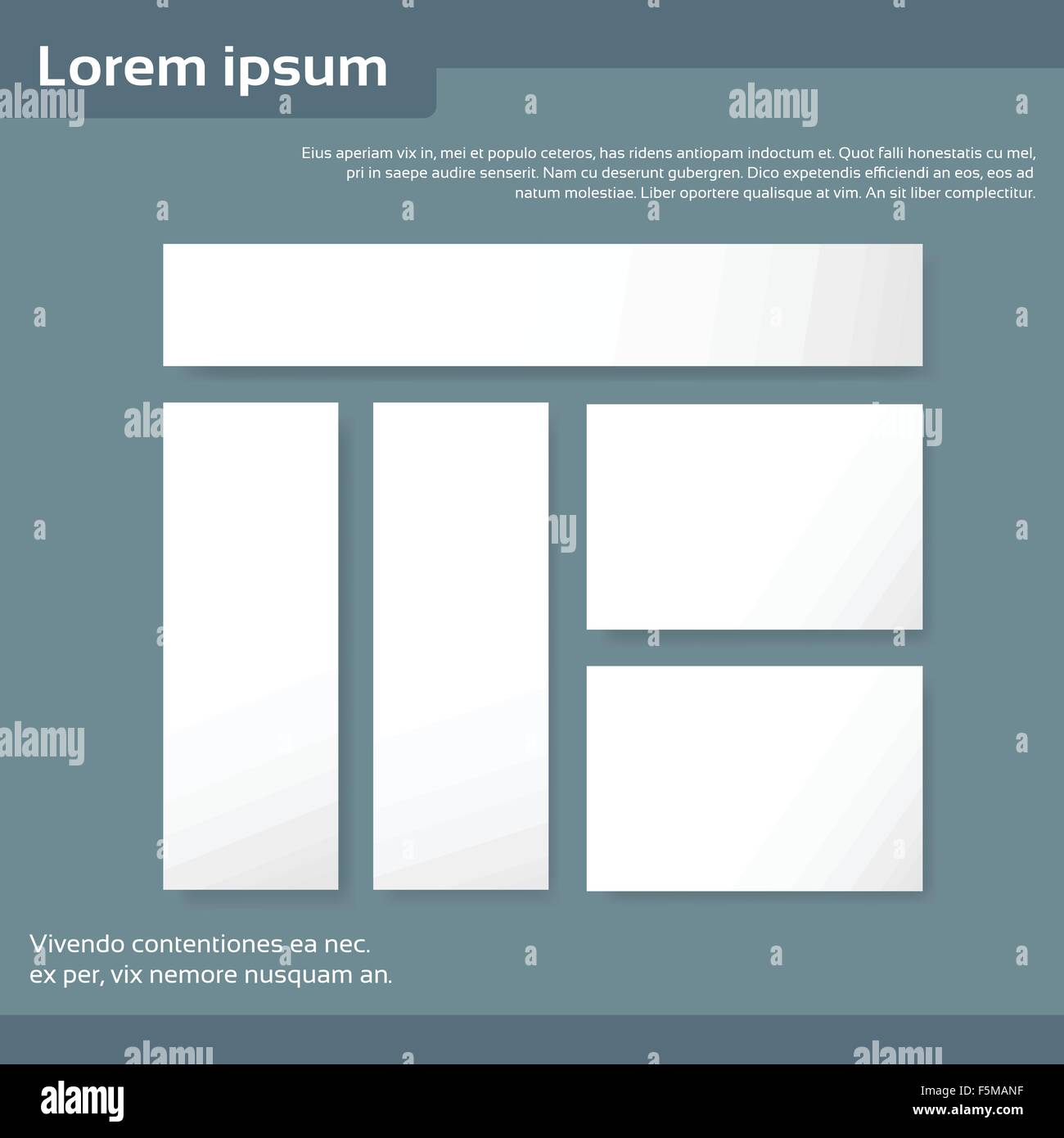 Blank Empty Business Card Set Paper Banner Flyer Stock Vector Image ...