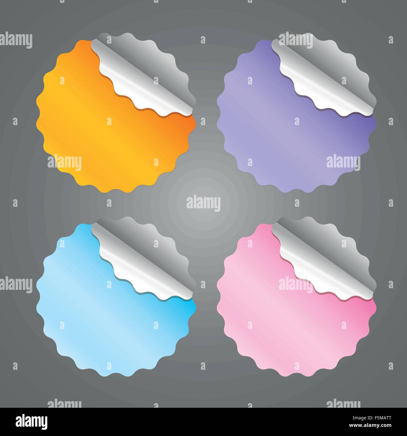 colored blank round stickers - vector illustration Stock Vector Image ...