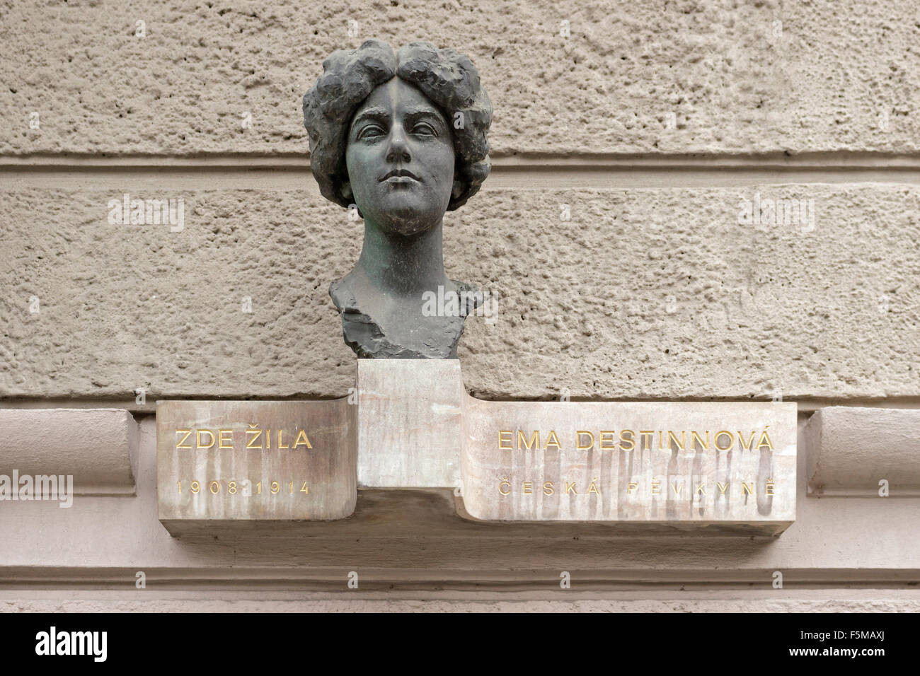 Ema Destinnova Bust, Prague, Czech Republic Stock Photo - Alamy