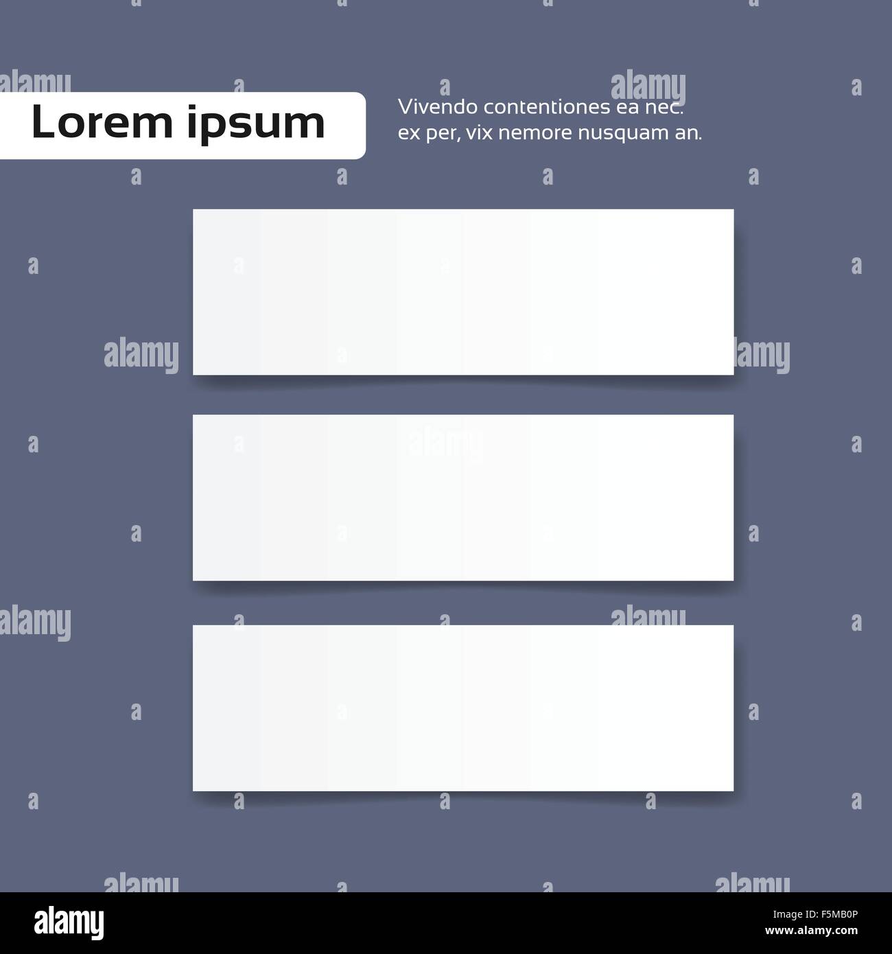 Blank Empty Set Paper Banner Business Card Flyer Stock Vector Image ...