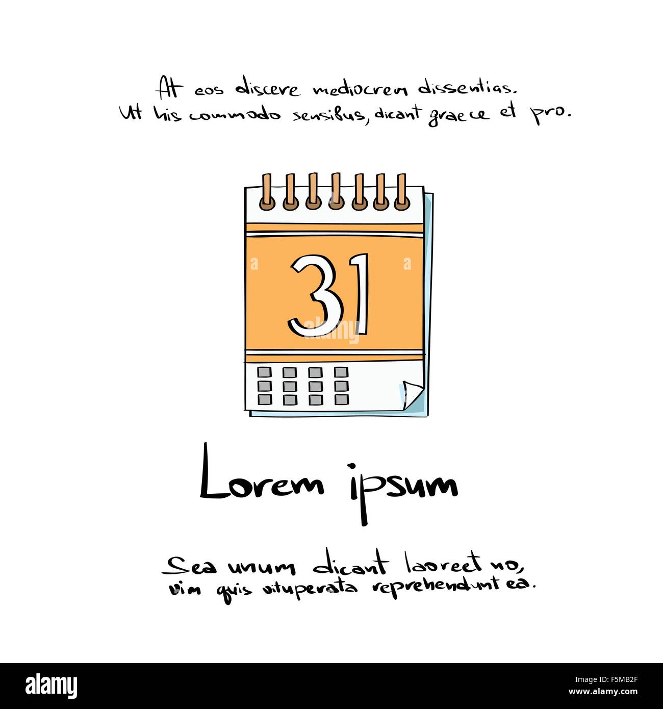 Calendar Hand Draw Color Icon Vector Stock Vector Image & Art - Alamy