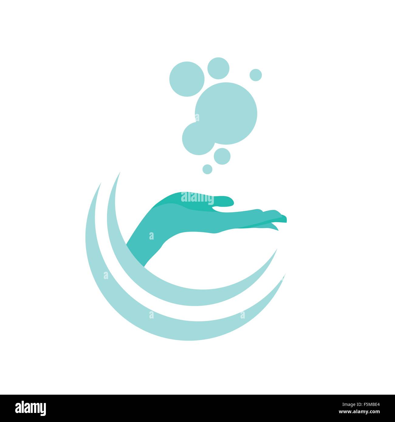 Hand Open Palm Logo Icon Isolated on White Background Stock Vector ...