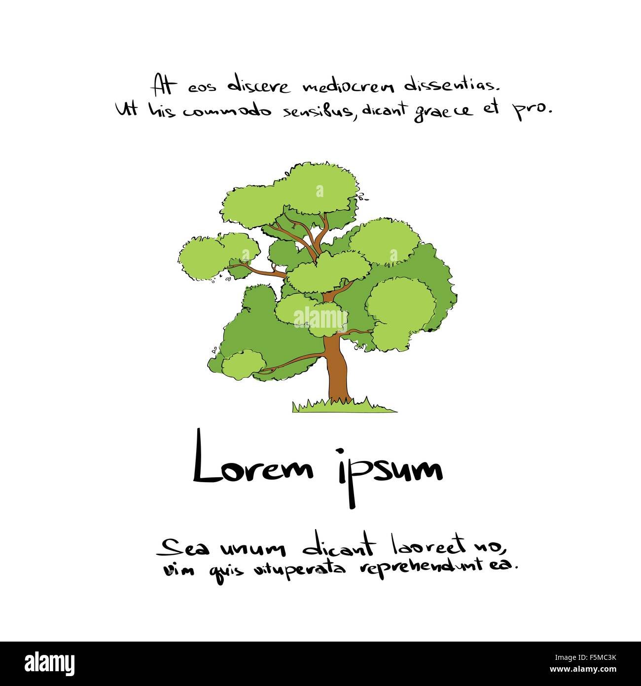 Green Tree Hand Draw Color Icon Vector Stock Vector Image & Art - Alamy