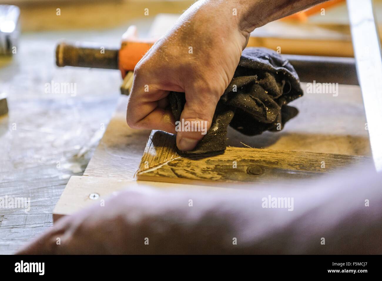 Close up carpenter in workshop hi-res stock photography and images - Alamy